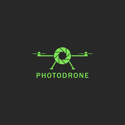 Fpv drone racing logo quadcopter race Royalty Free Vector