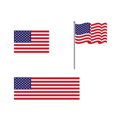 American svg usa flag set Royalty Free Vector Image