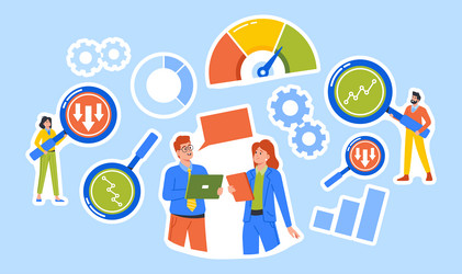 Benchmarking business development and improvement Vector Image