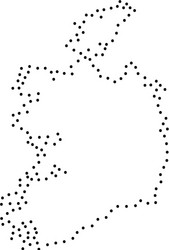 Ireland map country from futuristic concentric Vector Image