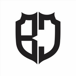 Bc logo monogram circle with piece ribbon style Vector Image