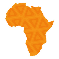 Colored map of africa with cultural patterns Vector Image