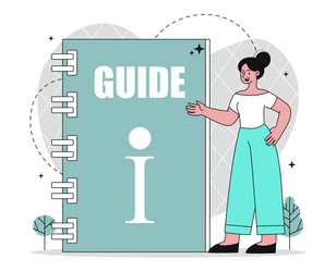 Woman with instant information concept Royalty Free Vector