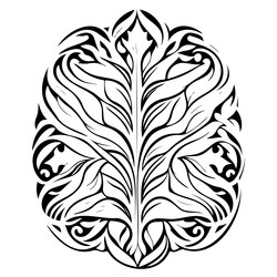 Laser engraving patterns ornament decoration draw Vector Image