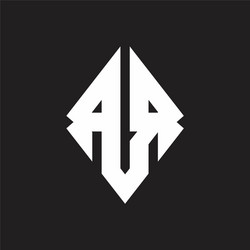 Ar initial logo linked circle monogram Royalty Free Vector