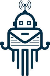 Octopus robot logo Royalty Free Vector Image - VectorStock