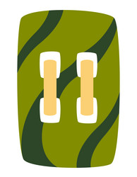 Triangular button in flat style Royalty Free Vector Image