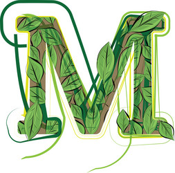 Green letter m Royalty Free Vector Image - VectorStock