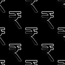 Indian rupee symbol pattern seamless Royalty Free Vector