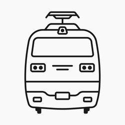 Public transport train locomotive bus front view Vector Image