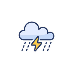 Heavy rain icon in logotype Royalty Free Vector Image