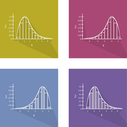 Gaussian bell curve or normal distribution curve Vector Image