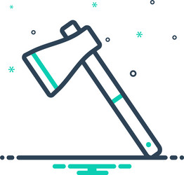 Grub axe hatchet isometric icon Royalty Free Vector Image