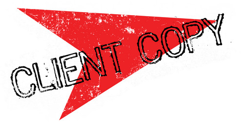 Client copy rubber stamp Royalty Free Vector Image