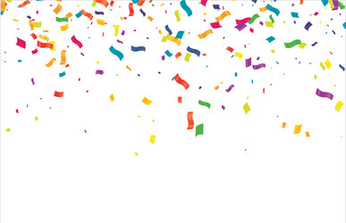 Colorful confetti on transparent background Vector Image
