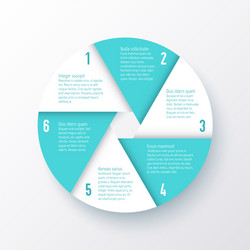 Five section diagram infographics Royalty Free Vector Image