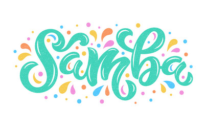 Samba word Royalty Free Vector Image - VectorStock