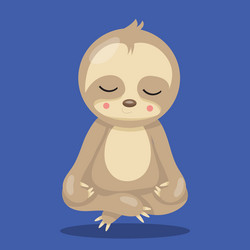 Meditating Sloth Vector Images (over 290)