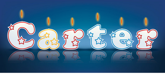 Carter written with alphabet puzzle Royalty Free Vector