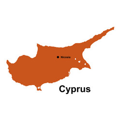 Cyprus map icon Royalty Free Vector Image - VectorStock