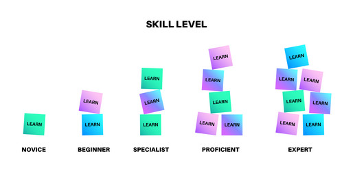 Skill level diagram Royalty Free Vector Image - VectorStock