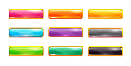 Beautiful colorful long horizontal buttons Vector Image