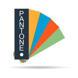 Pantone color icon shadow colorful graphic Vector Image