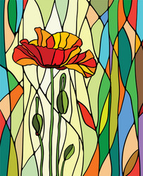 Stained glass window Royalty Free Vector Image