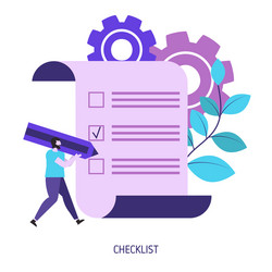 Checklist with tick marks with tick Royalty Free Vector