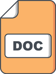 Doc icon Royalty Free Vector Image - VectorStock