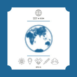 Earth - halftone logo graphic elements Royalty Free Vector