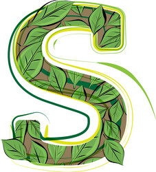Green letter s Royalty Free Vector Image - VectorStock