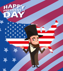 Happy president day abraham lincoln Royalty Free Vector