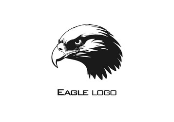 Aggressive eagle or hawk logo icon silhouette Vector Image