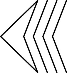 Reverse arrow icon silhouette style Royalty Free Vector