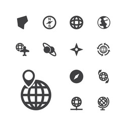 Geography icons Royalty Free Vector Image - VectorStock