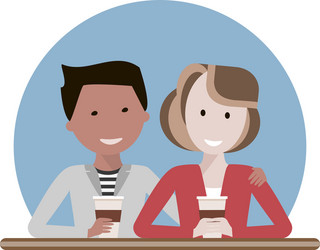 Coffee for two Royalty Free Vector Image - VectorStock