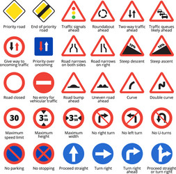 Road signs russian federation Royalty Free Vector Image