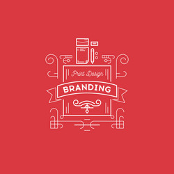 Print design branding bage template Royalty Free Vector