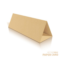 3d table papercraft card isolated on a grey Vector Image