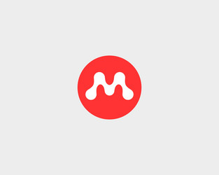 Red Circle Logo With M