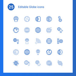 Globe icons Royalty Free Vector Image - VectorStock
