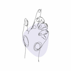 Hands line art hand painting sketch Royalty Free Vector