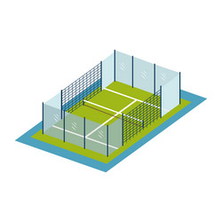 Padel court outdoors Royalty Free Vector Image