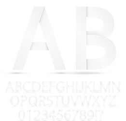 Origami style font design paper folding alphabet Vector Image