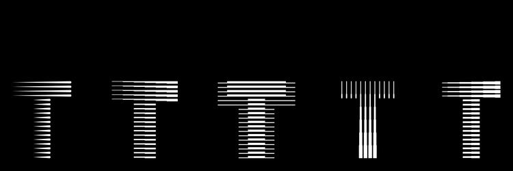 Speed logo monogram letter t lines abstract Vector Image