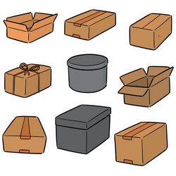 Set of boxes Royalty Free Vector Image - VectorStock