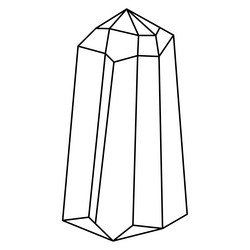 Crystal outline minimalist icon linear sign Vector Image