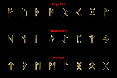 Elder futhark runes Royalty Free Vector Image - VectorStock