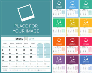 Colorful calendar for 2022 2023 years week Vector Image